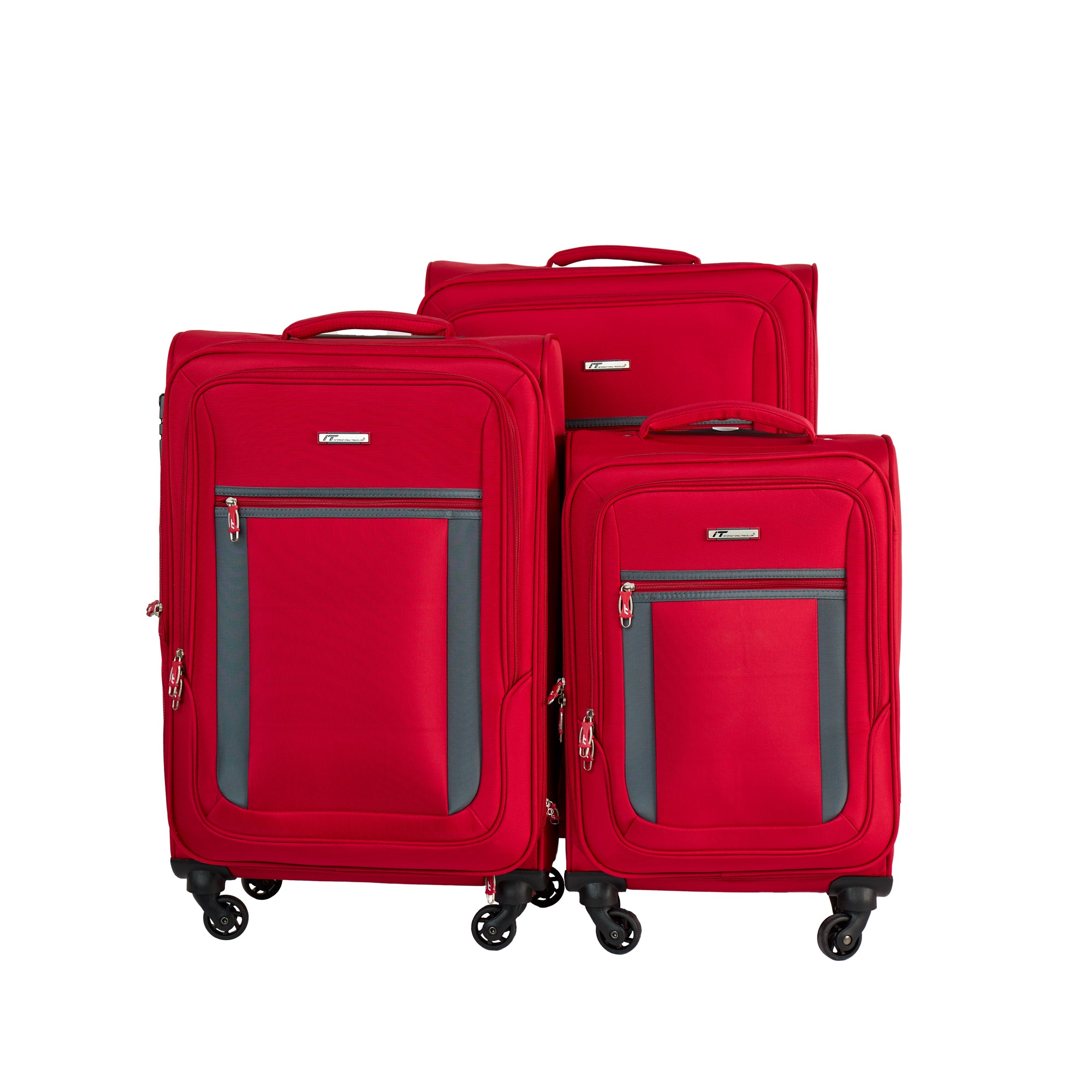 Set de 3 Maletas Montego color Rojo – International Traveller